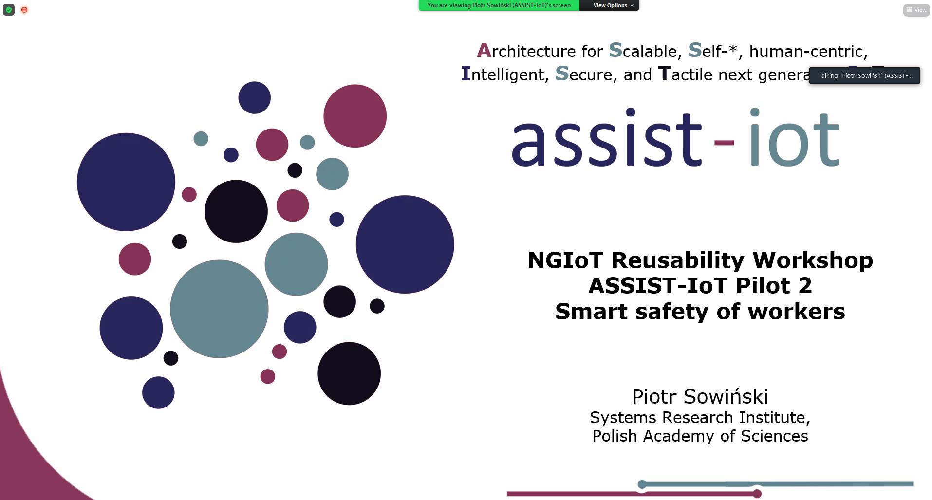 “NGIOT Sustainability Workshop – Use Cases” workshop – ASSIST-IoT