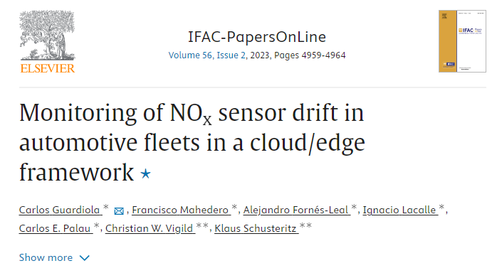 Monitoring of NOx sensor drift in automotive fleets in a cloud/edge ...